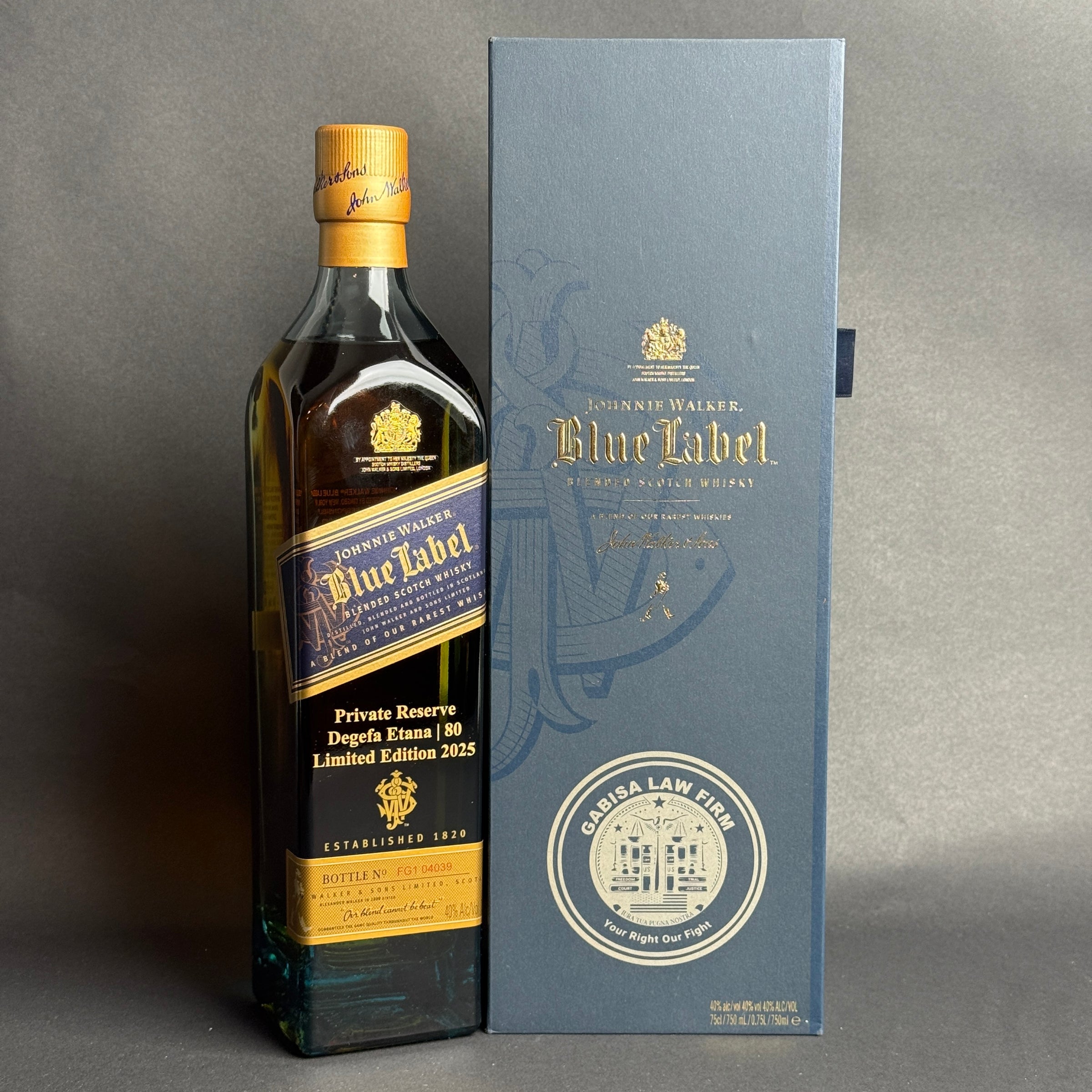 Johnnie Walker Blue Label Limited Edition Gift Set (w/ 2 Glasses)