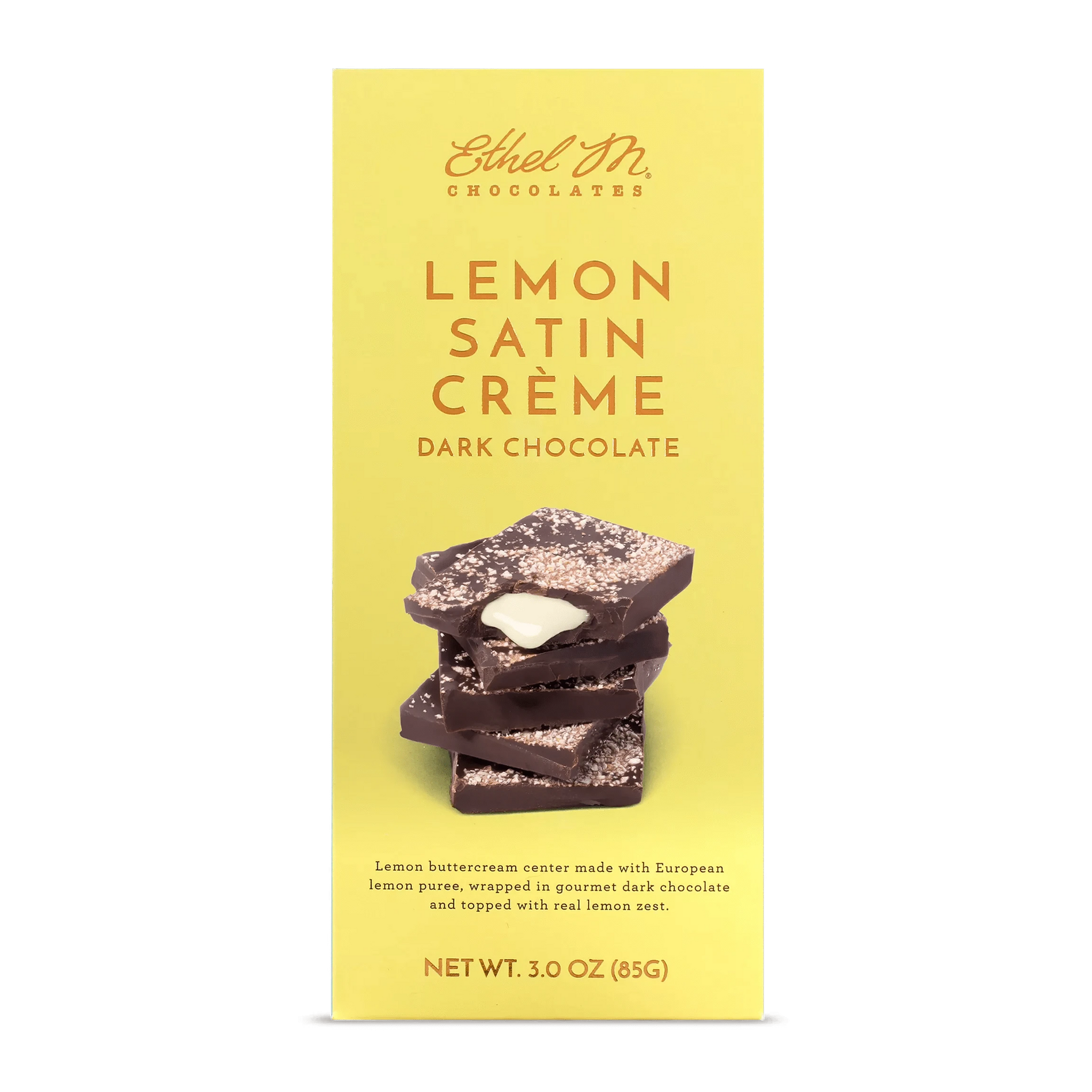 Ethel M. Lemon Satin Crème Dark Chocolate Tablet Bar